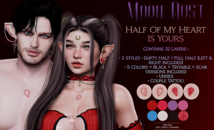 Second Life Marketplace - Moon Dust - Half Of My Heart Is Yours